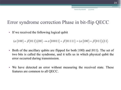 Fault Tolerance Quantum Computation And Quantum Error Correction Pptx Physics Science