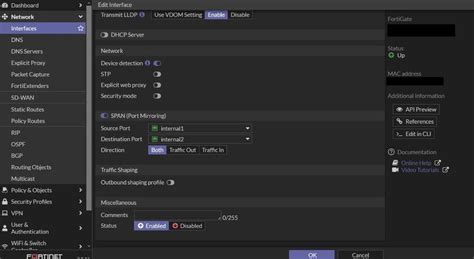 Technical Tip Span Port Mirroring Using Ports A Fortinet Community