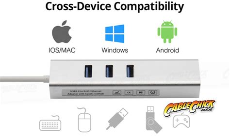 Super-Speed 3-Port USB 3.0 Hub + Gigabit Ethernet Network Adapter