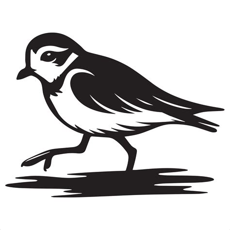 Piping Plover Silhouette Plover Birt Clipart Piping Plover Running