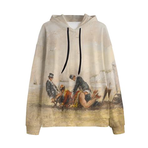 Beach Scene By Paulette Bardy Hoodie Wearable French Art