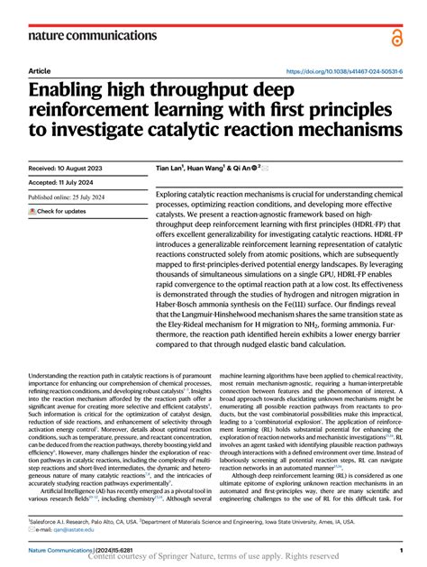 Pdf Enabling High Throughput Deep Reinforcement Learning With First Principles To Investigate