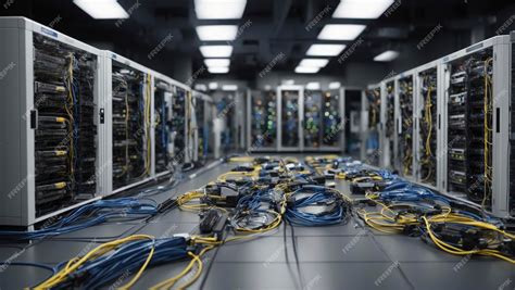 Premium Ai Image Computer Network Server Room