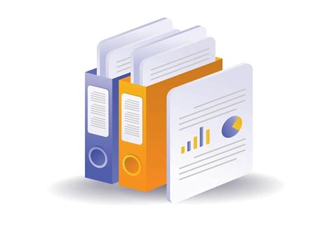 Premium Vector Data Paper File Binder Folder Illustration Concept