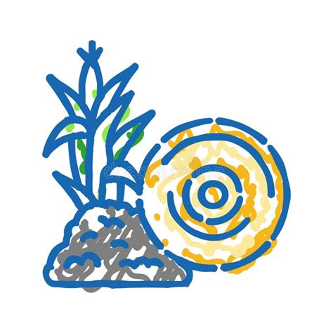 Ilustração De Odle Do ícone De Biomassa De Matéria Prima Ilustração Do Vetor Ilustração De