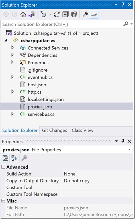 Azure Functions Function Json Visual Studio 2022 And Proxies Json Deploy Deployment The