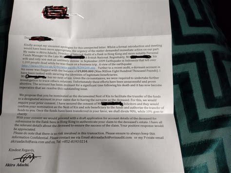 Scam Inheritance Letter From Hong Kong — Moneysavingexpert Forum Scam Inheritance Letter From Hong Kong — Moneysavingexpert Forum