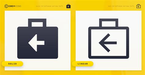 Briefcase Arrow Left Icon · Solid · Coreui Icons · Svg Javascript