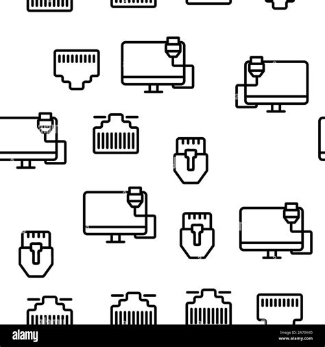 Ethernet Vector Seamless Pattern Stock Vector Image And Art Alamy