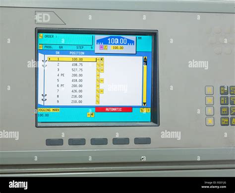 CNC Controller Screen Stock Photo Alamy