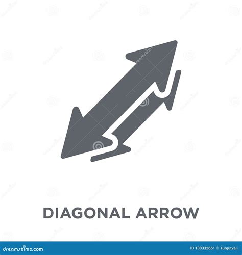 diagonal arrow icon resize cursor in black line style vector