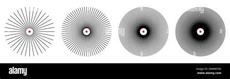 Radial Circle Lines Circular Radiating Lines Vector Illustration Stock