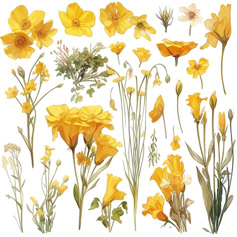 수채화 노란 꽃 클립 아트 수채화 공장 손으로 그린 Png 일러스트 및 이미지 에 대한 무료 다운로드 Pngtree