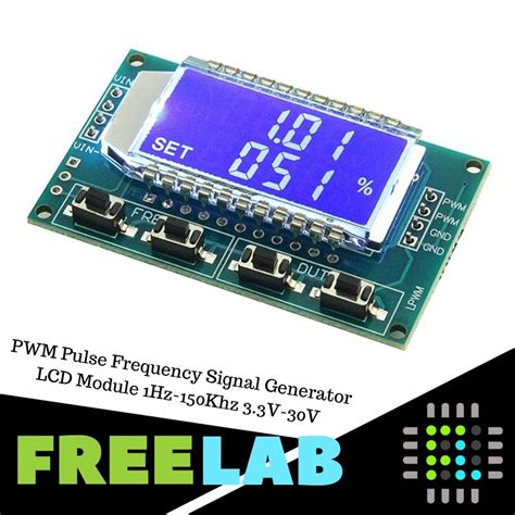 Jual Pwm Pulse Frequency Signal Generator Lcd Module 1hz 150khz 3 3v 30v Shopee Indonesia