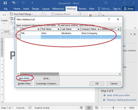 Microsoft Word Tutorial Working With Mail Merge