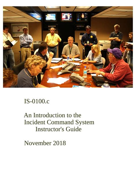 Amazon Com An Introduction To The Incident Command System Instructors Guide Emergency