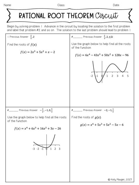Rational Root Theorem Rational Zero Theorem Circuit Activity By 3rd And 14th