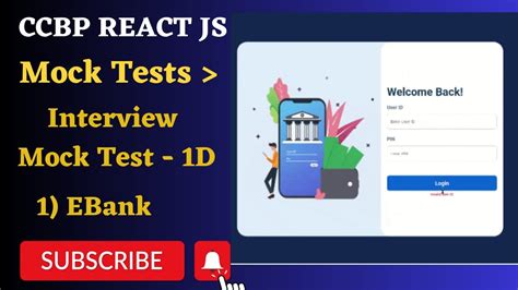 Interview Mock Test 1d Ebank React Js Nxtwave Ccbp 40 Youtube