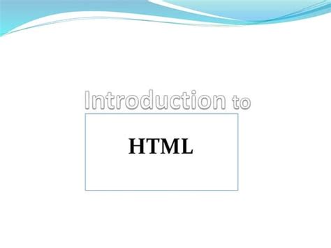 Introduction To Html Pdf