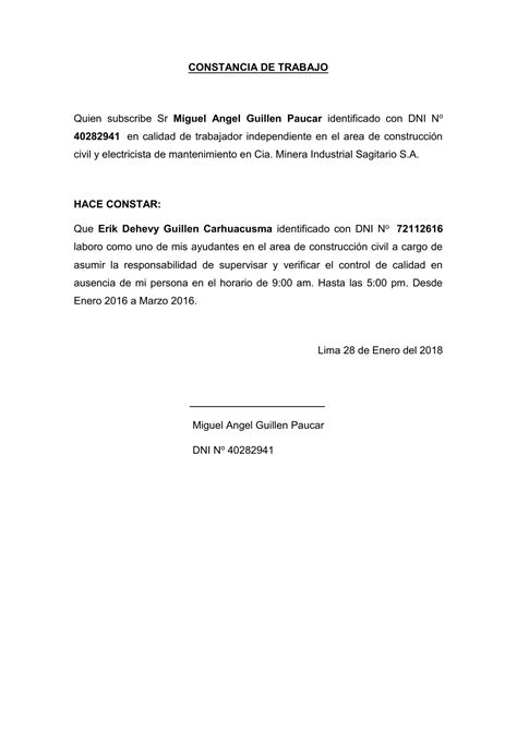 Modelo De Certificado O Constancia Trabajo Kulturaupice Onpe Vrogue