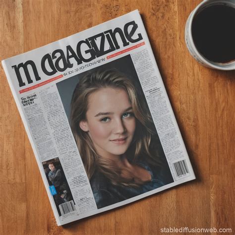 Magazine On Table View Stable Diffusion Online