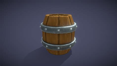 Old Wooden Stylized Medieval Barell Low Poly 3d Model By Offsorry [0b9f883] Sketchfab