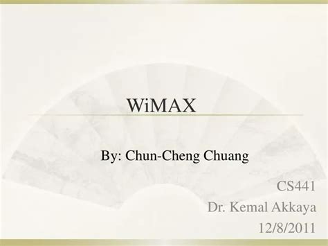 PPT WiMAX PowerPoint Presentation Free Download ID 2384031