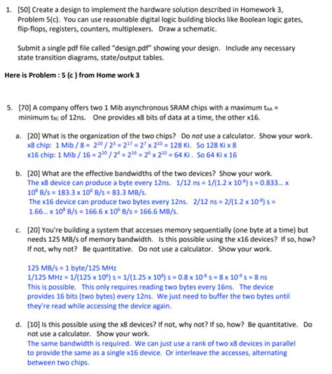 1 50 Create A Design To Implement The Hardware Chegg Com