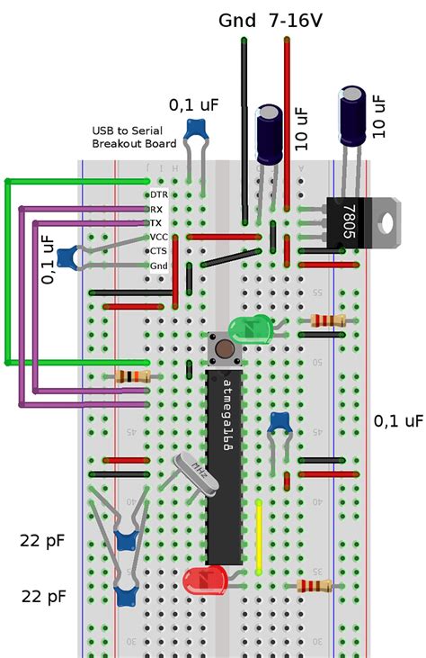 Arduino To Breadboard How To Do A Reset Via Rtscts 3rd Party Boards Arduino Forum