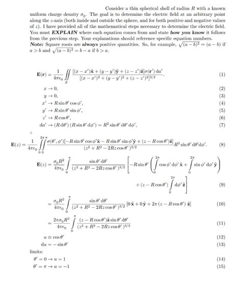 consider a thin spherical shell of radius r with a