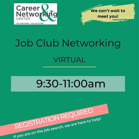Career And Networking Center On Linkedin Join The Cnc For Job Club