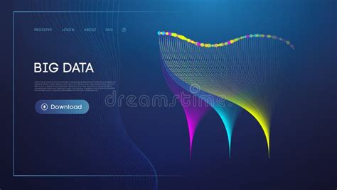 Multicolored Data Wave Visualization For Big Data And Technology