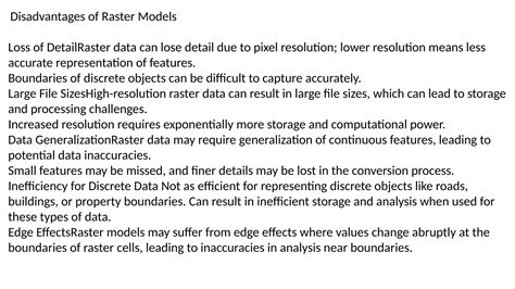 Raster Models Are A Vital Part Of Gis Especially In Environmental Pptx