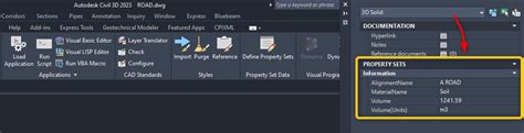 extracted property set data from a civil 3d missing in navisworks 2023