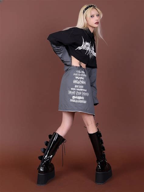 Patchwork Design Letters Print Shirt