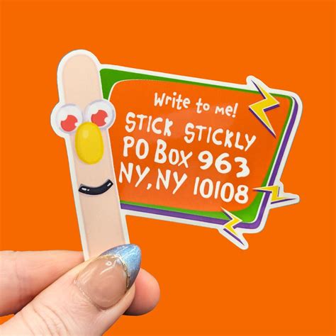 Stick Stickly Sticker 90s Nickelodeon Nostalgia Vinyl Decal Po Box
