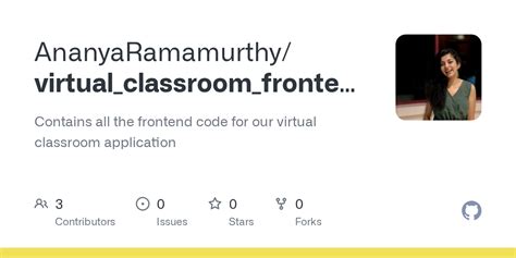 Github Ananyaramamurthyvirtualclassroomfrontend Contains All The
