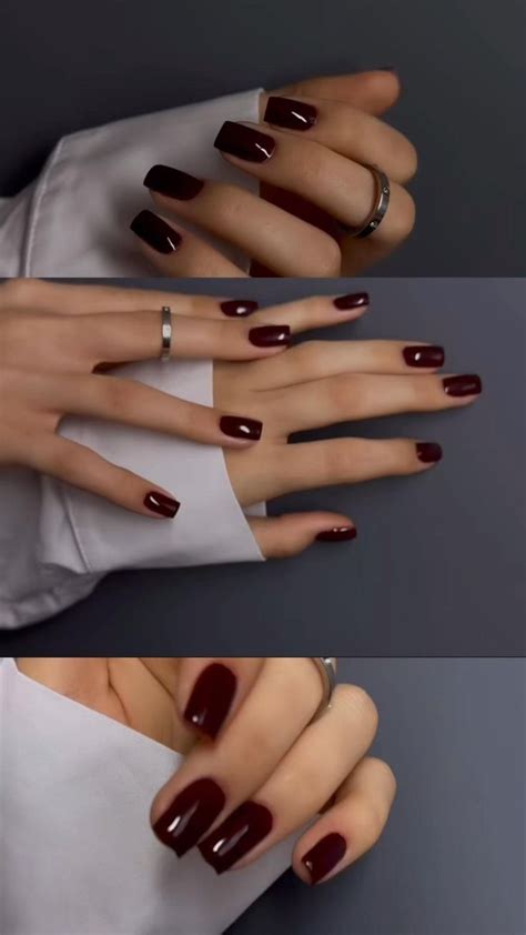 бордовыйманикюр эстетика маникюрныйинстаграм в 2025 г Дизайнерские ногти Дизай ногтей
