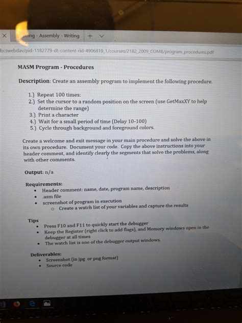 Ing Assembly Writing