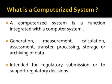 computerized system validation understanding basics pptx computer
