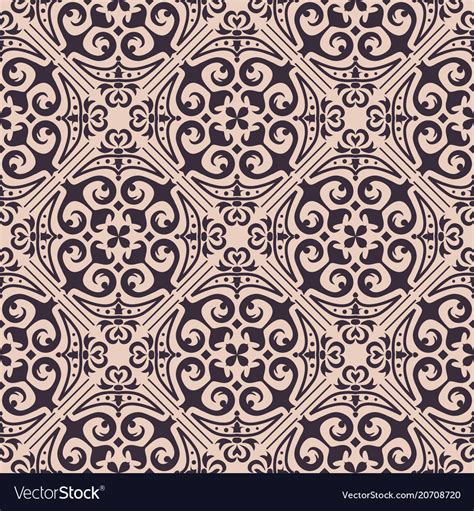 Seamless Texture Ornament For Ceramic Tile Vector Image