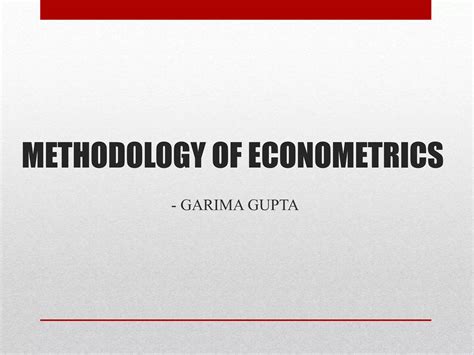 Econometrics Pptx
