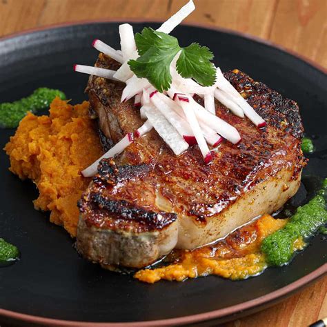 Easy Spiced Pork Chops With Sweet Potato Puree