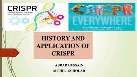 PDF HISTORY AND APPLICATION OF CRISPR Technology