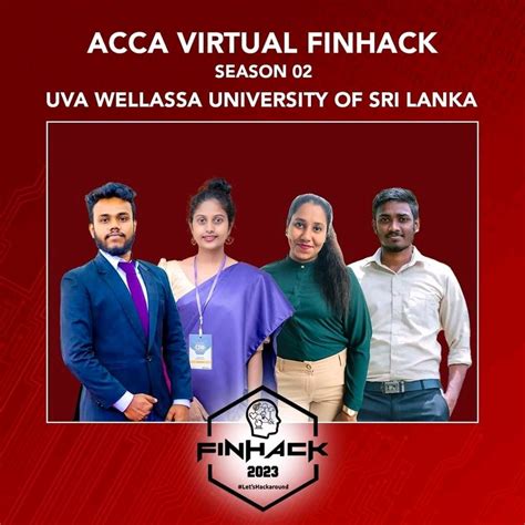 Nipuna Kc Bandara On Linkedin Finhack 2024 Team Uva Wellassa University Of Sri Lanka