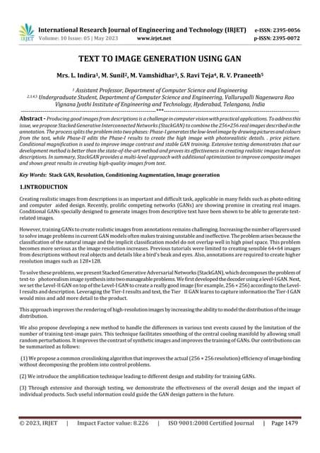 text to image generation using gan pdf