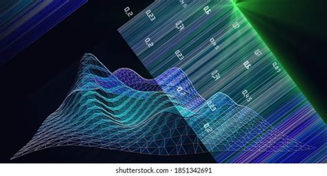 Abstract Technology Background Polygonal Wave Algorithm Stock