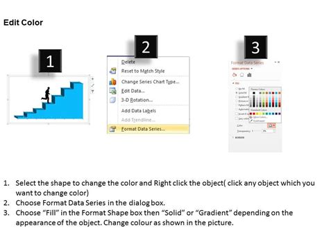 0414 Running Person On Column Chart Powerpoint Graph Powerpoint Slide Clipart Example Of