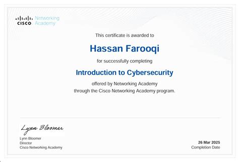 Ive Successfully Completed The Introduction To Cybersecurity Course Offered By Cisco Networking