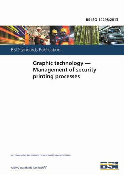 Bs Iso 142982013 Graphic Technology Management Of Security Printing